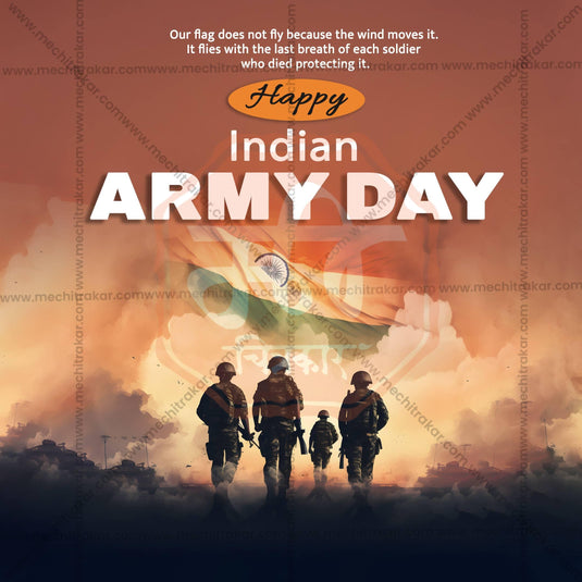 Professional Bhartiya Lashkar Din Marathi / Indian Army Day Template ...
