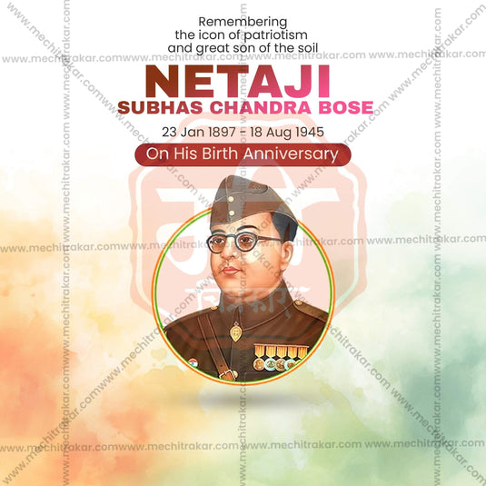 Netaji Subhas Chandra Bose Jayanti Social Media Template PSD & JPG ...